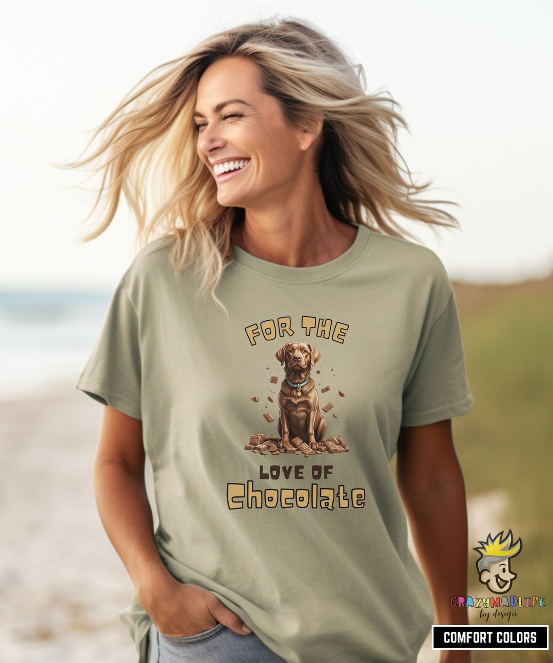 Chocolate Lab Mom T-shirt: Comfort Colors Dog Lover Tee - Etsy