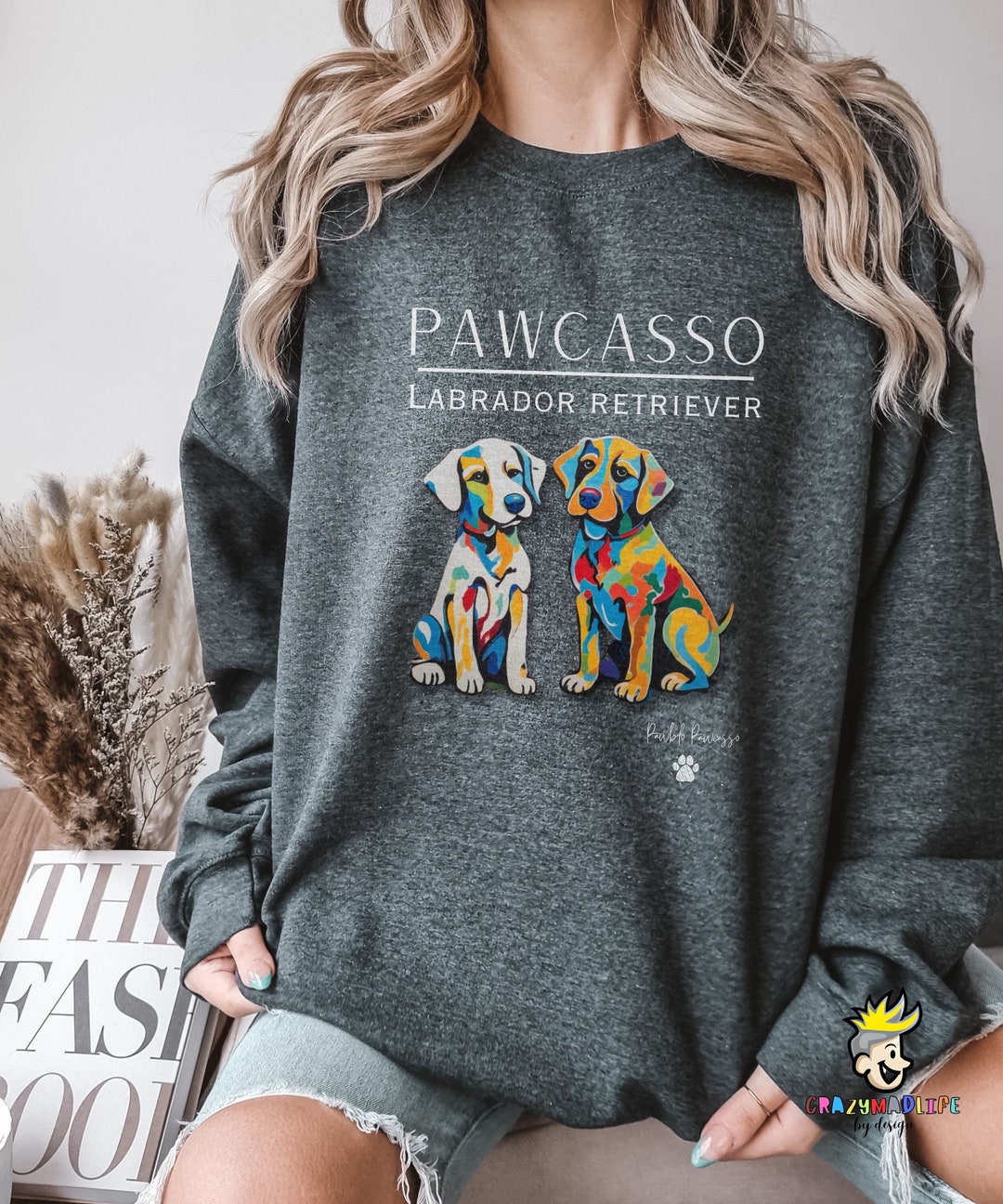 Lab Sweatshirt for Dog Mom Yellow Lab Shirt Dog Mom Sweatshirts for ...