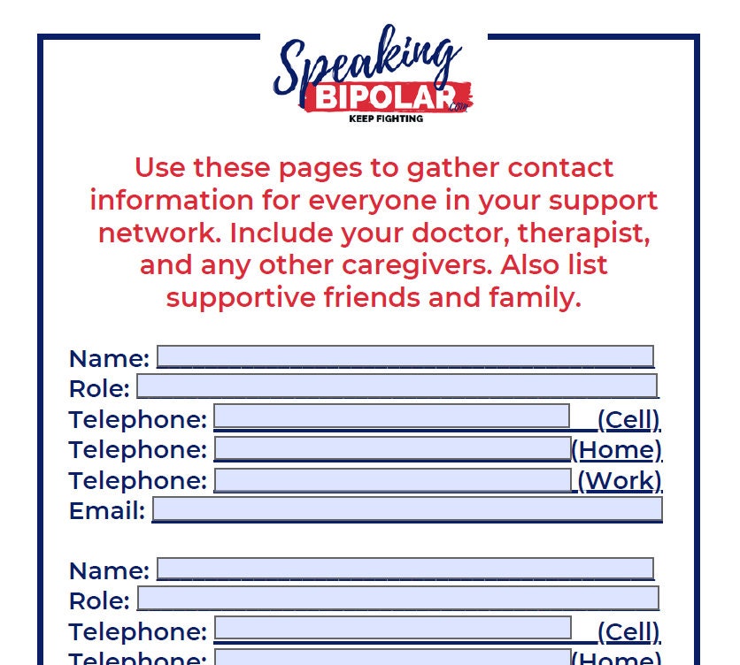 Bipolar Disorder Treatment Plan Digital Workbook - Etsy