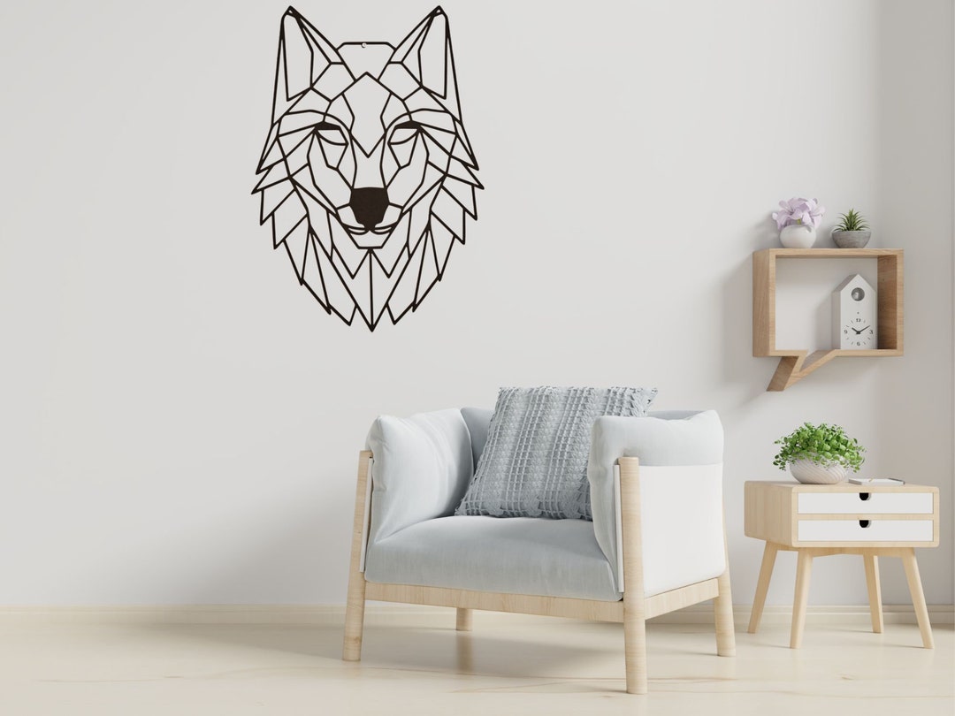 Wolf - Geometric Sign, Wolf Wall Art, Wolf Wood Decor, Wolf Lover ...