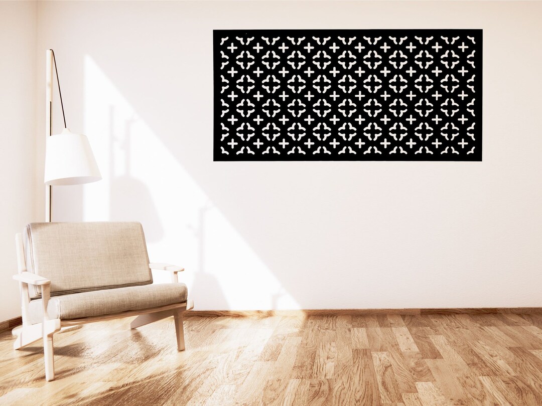 3D Stylish Wood Wall Art Decor, CLOVE DESIGN, Openwork Wall Decor ...