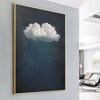 White Cloud Wall Art Large Cloudy Sky Painting Blue Sky and White Cloud ...