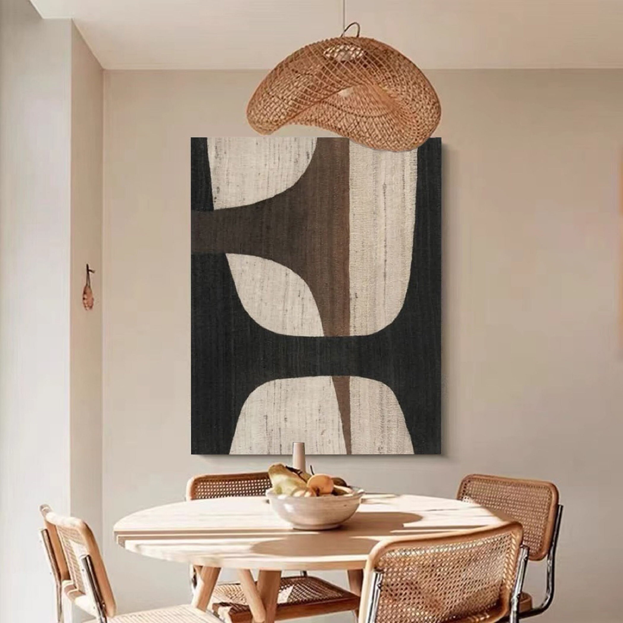 Black Brown Wabi Sabi Textured Wall Art,large Abstract Painting on ...