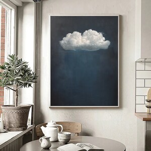 Original White Cloud Textured Wall Art,blue Sky Wall Art,white Cloud ...