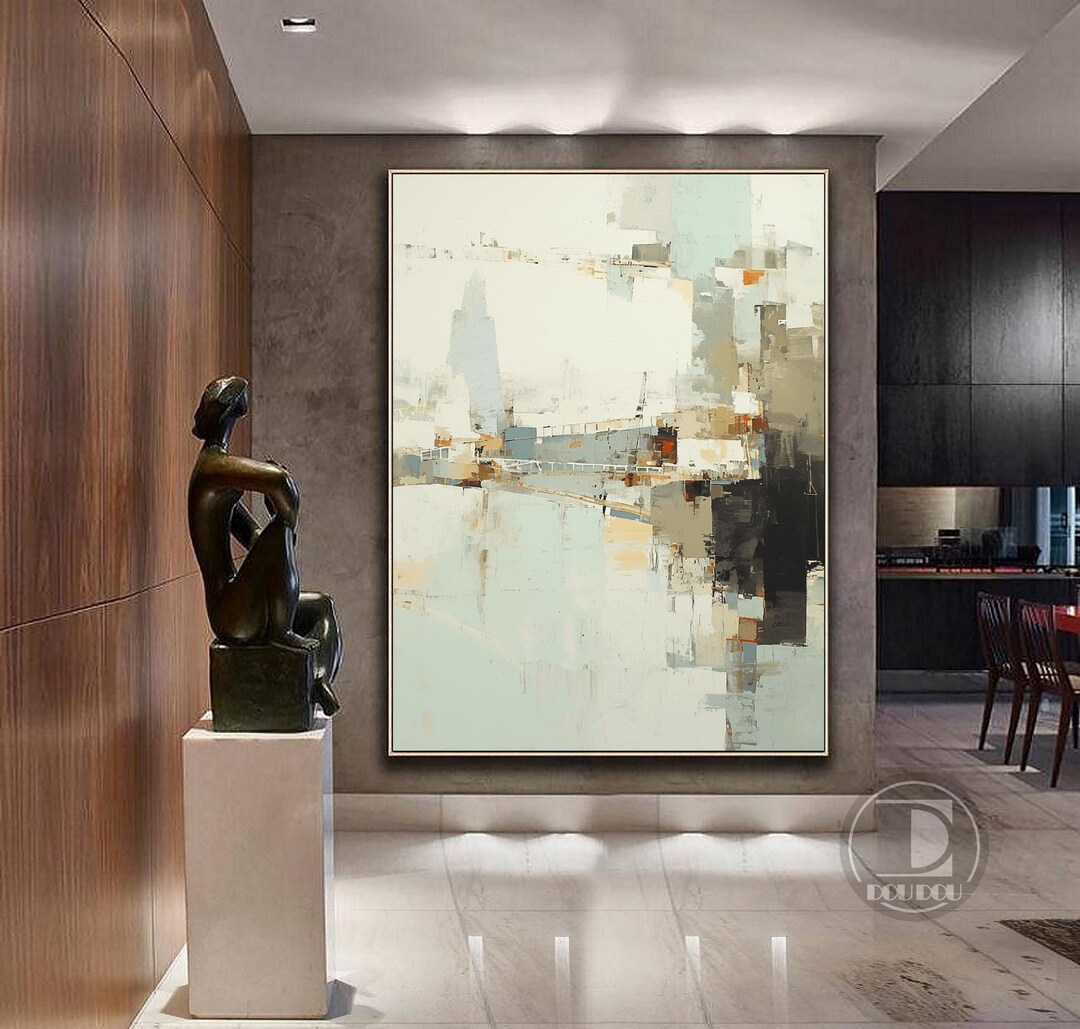 Large Neutral Abstract Painting on Canvas,wabi Sabi Textured Wall Art ...