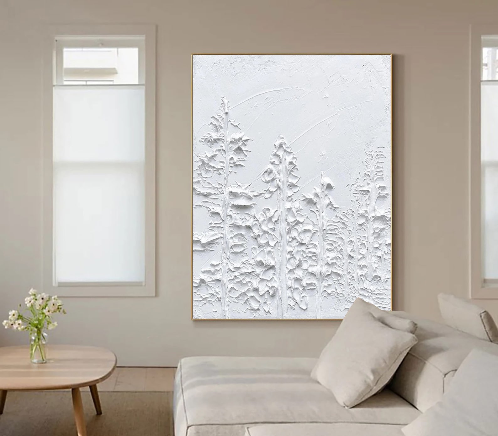 White 3d Textured Art White Textured Painting White Textured Wall Art ...