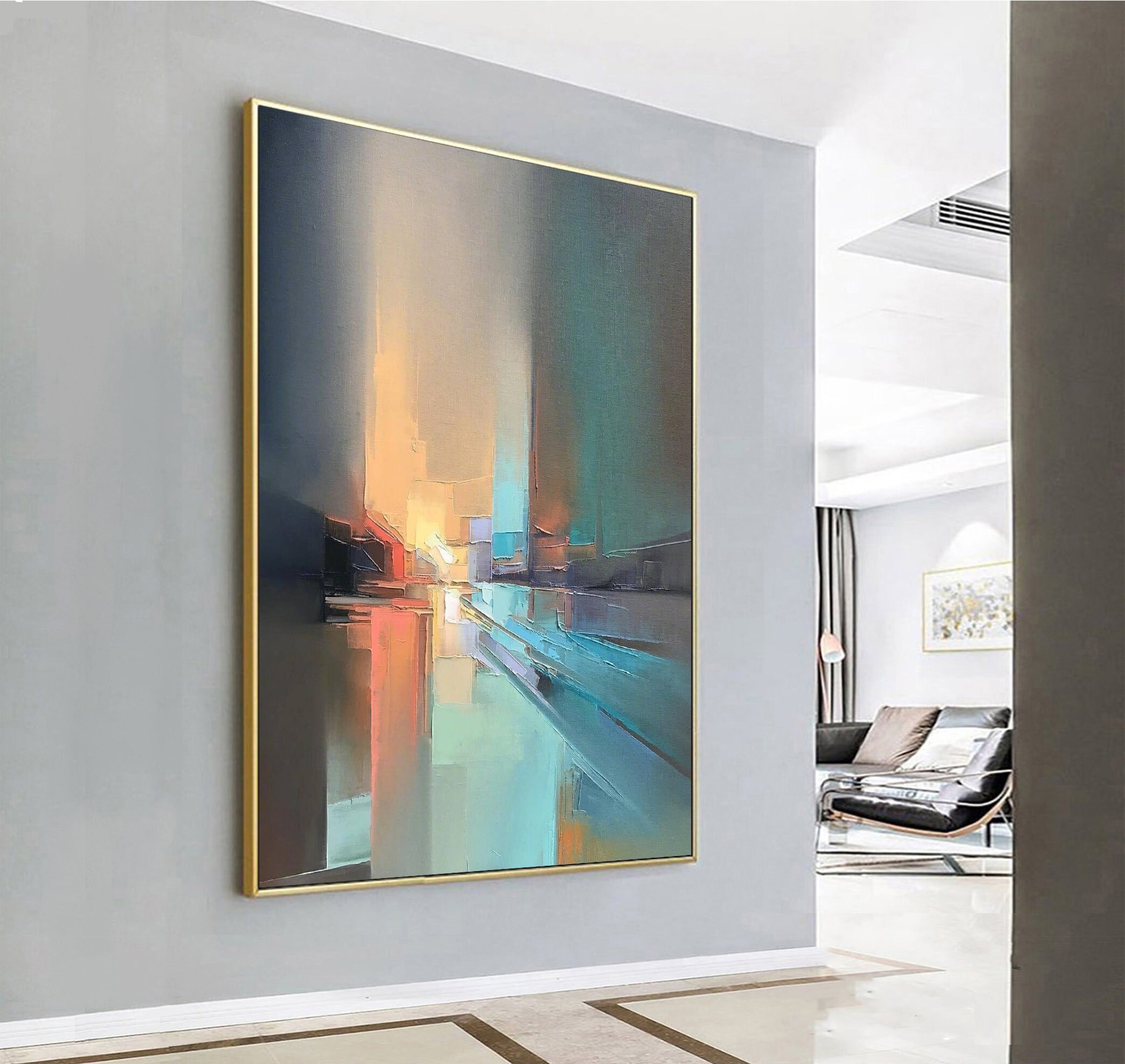 Large Color Abstract Painting on Canvas Textured Wall Art Contemporary ...