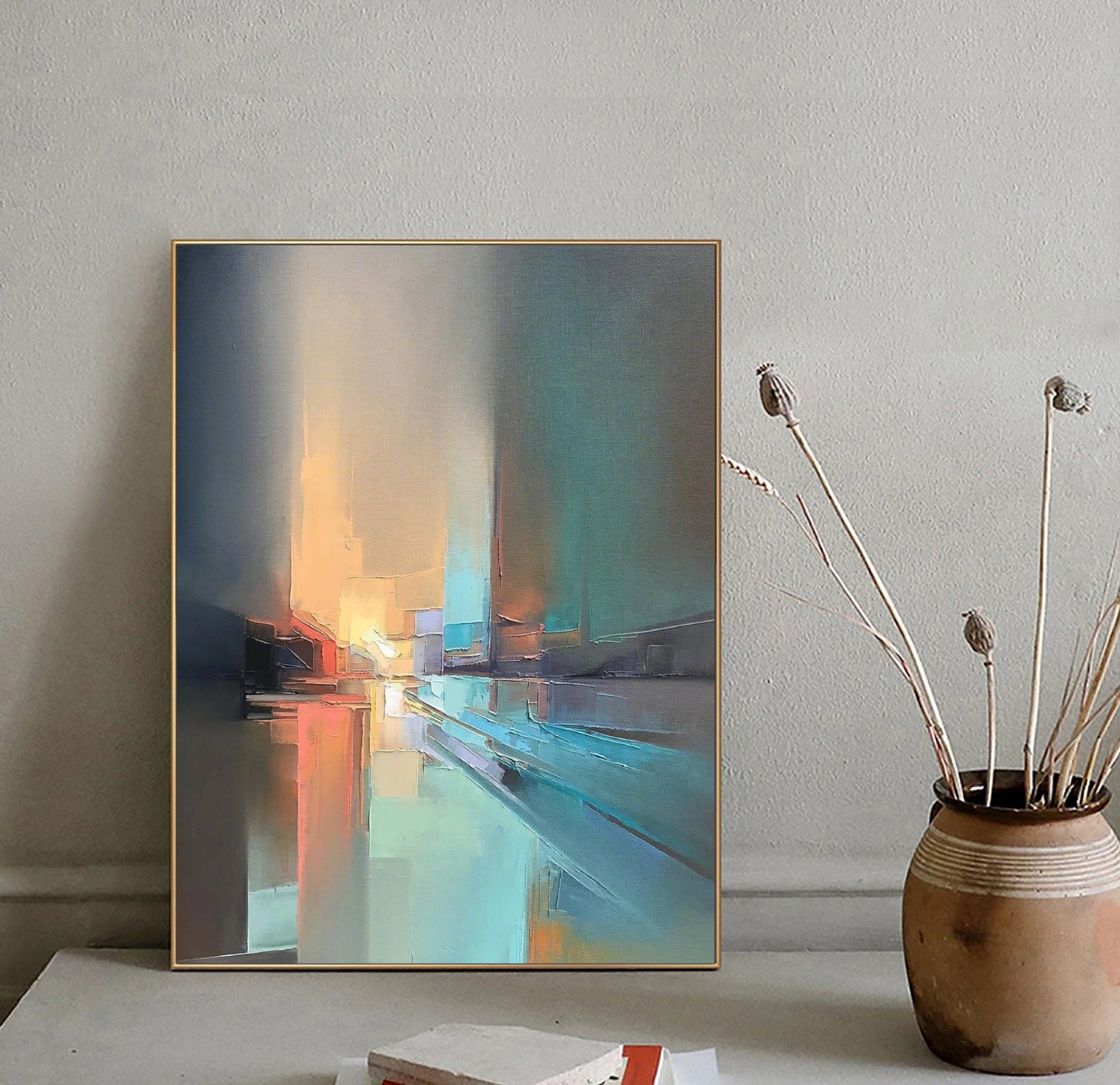 Large Color Abstract Painting on Canvas Textured Wall Art Contemporary ...