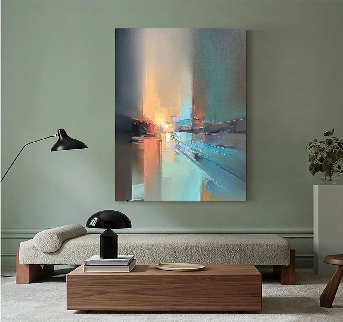 Large Color Abstract Painting on Canvas Textured Wall Art Contemporary ...