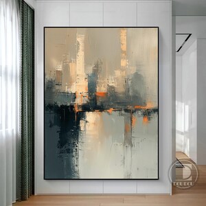 Large Neutral Abstract Painting on Canvas,textured Wall Art ...