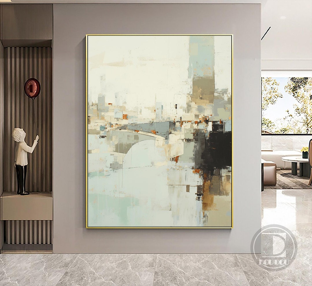 Large Neutral Abstract Painting on Canvas,abstract Textured Wall Art ...