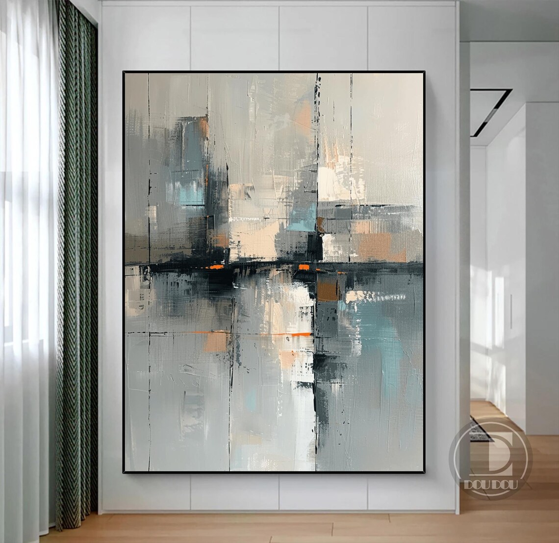 Large Neutral Abstract Painting on Canvas,textured Wall Art,modern ...