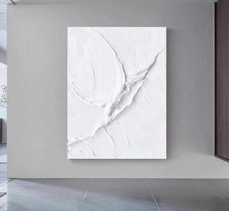 White 3d Textured Wall Art,white Wall Art,white 3d Textured Art,white Plaster Wall Art,white ...