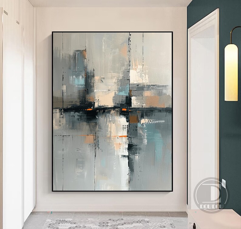Large Neutral Abstract Painting on Canvas,textured Wall Art,modern ...