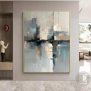 Large Neutral Abstract Painting on Canvas,textured Wall Art,modern ...