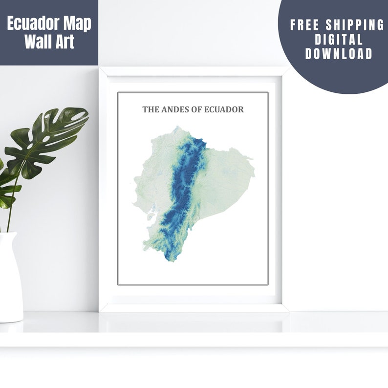 Ecuador Map, Relief Map, the Andes of Ecuador, Printable Ecuador Map ...