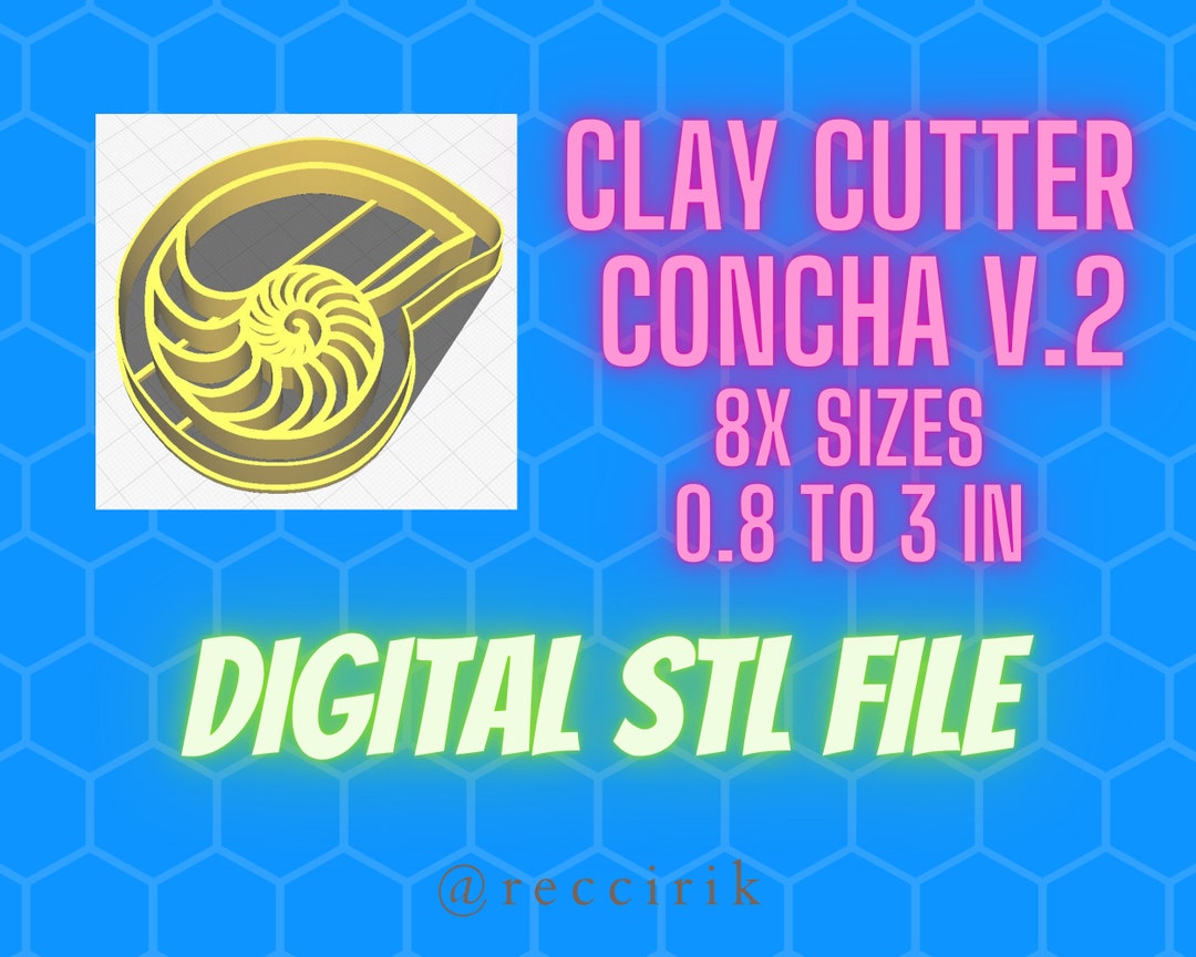 Concha V.2 Clay Cutter Bundle | 8x Sizes | Digital Downloadable STL ...