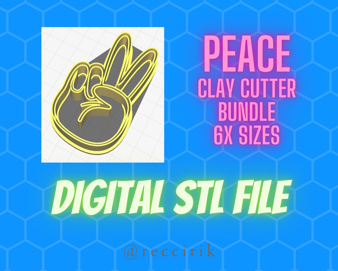 Peace Clay Cutter Bundle | 6x Sizes | Digital Downloadable STL File for ...