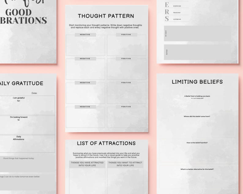 Manifestation Planner | Printable Law of Attraction Journal | Goal ...