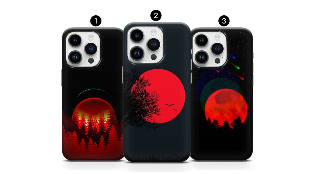 Red Moon Sci-fi Neo-romanticism Gothic Case Cover Samsung - Etsy