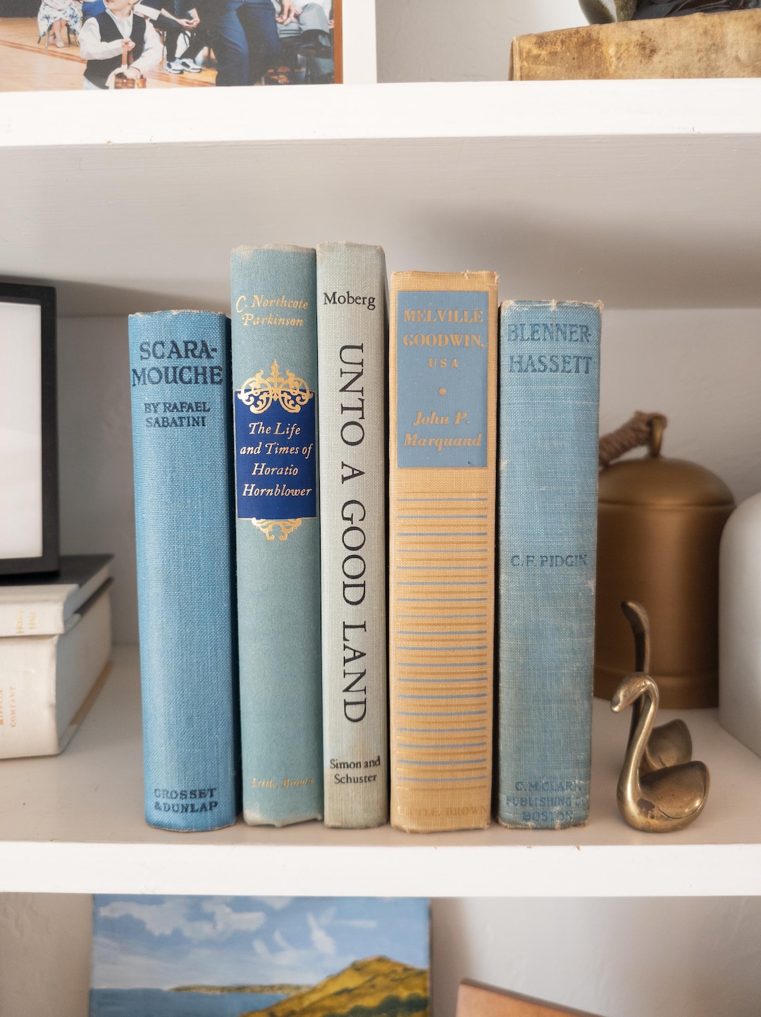 Light Blue Book Bundle (set of 5)- Book Shelf Decor, Unique Shelf Decor ...