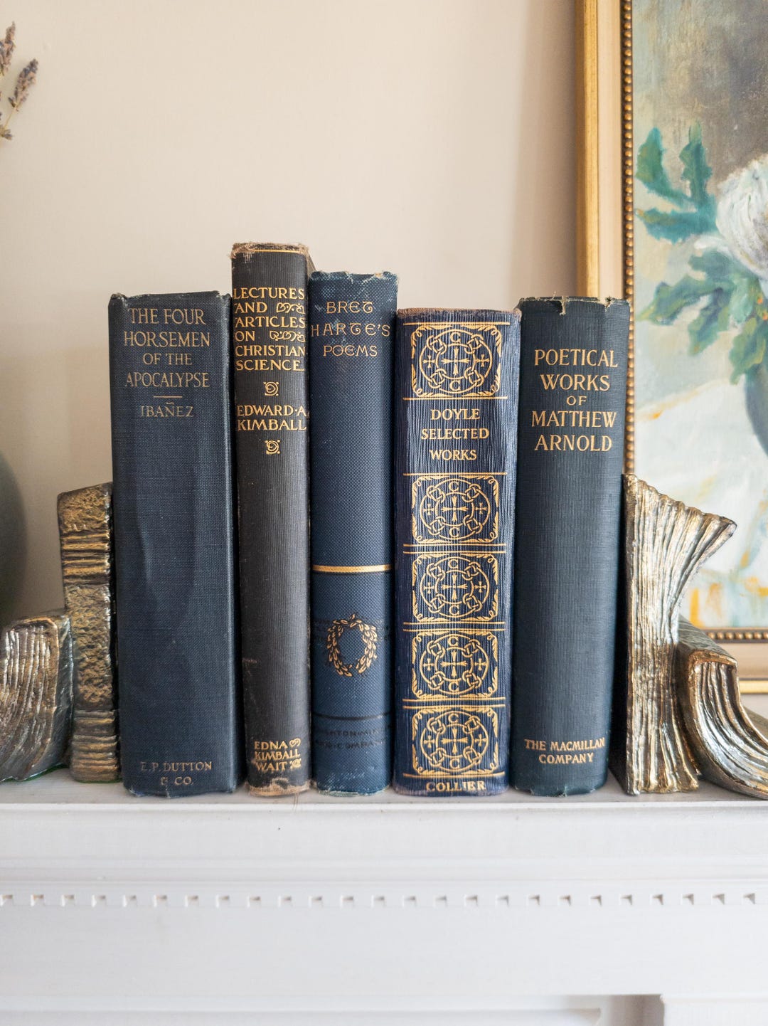Antique Blue Hardcover Books (set of 5) | Vintage Hardcover Books ...
