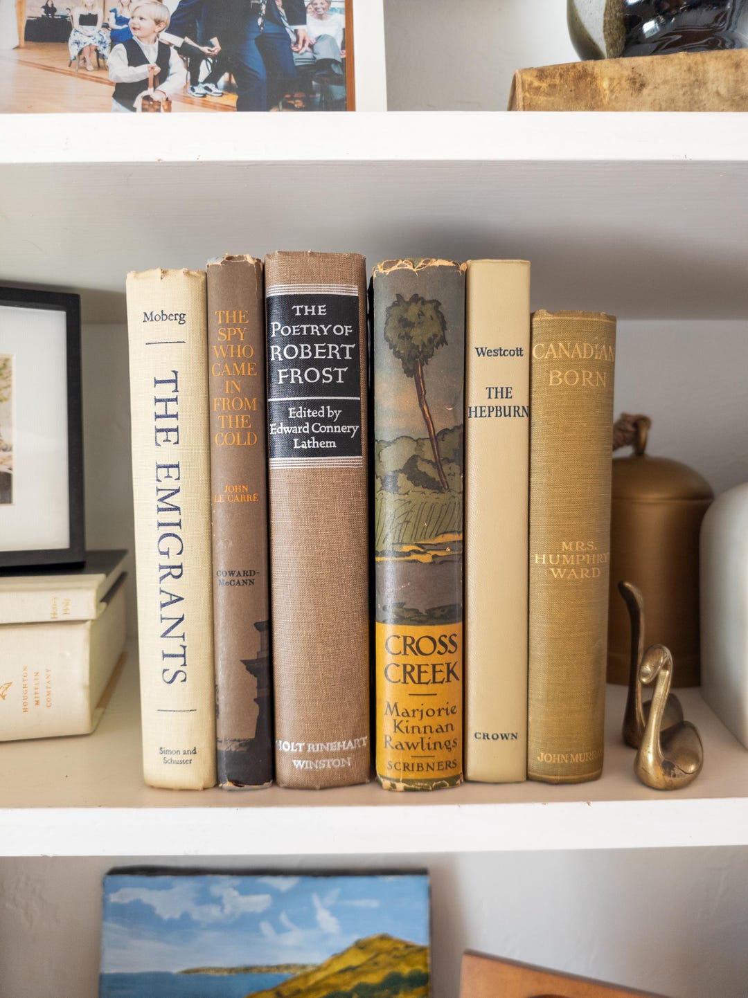 Neutral Vintage Book Bundle set of 6 Home Decor, Bookshelf Decor, Book ...