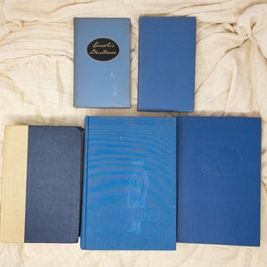 Vintage Blue Hardcover Books set of 5 Vintage Hardcover Books Vintage ...