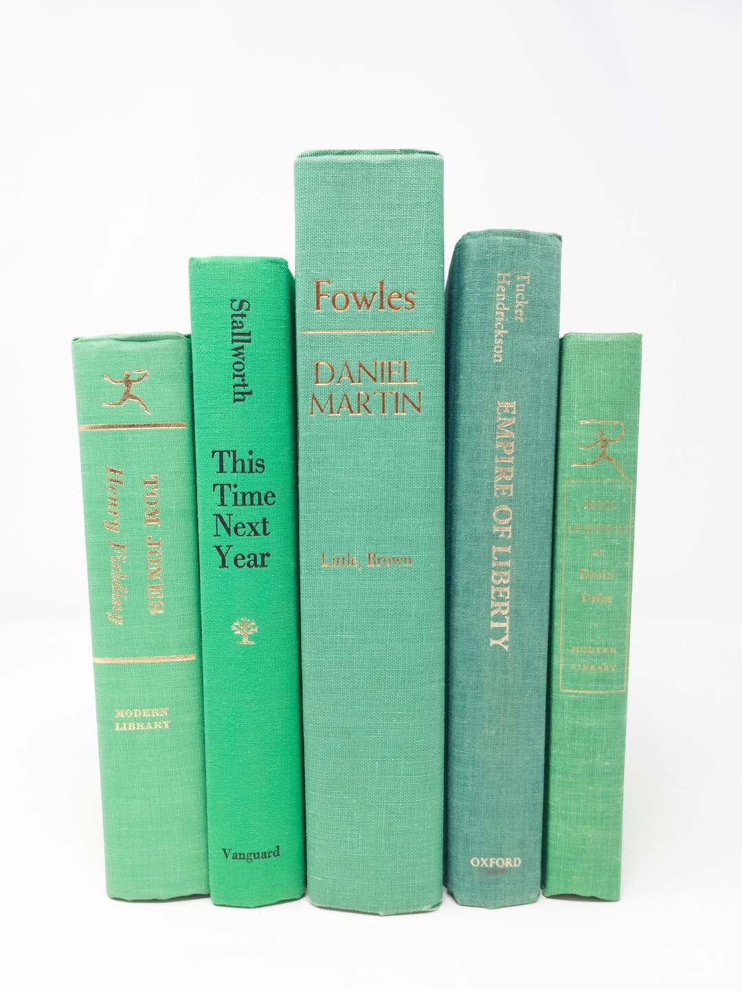 Vintage Green Book Bundle (set of 5) | Green Home Decor | Housewarming ...