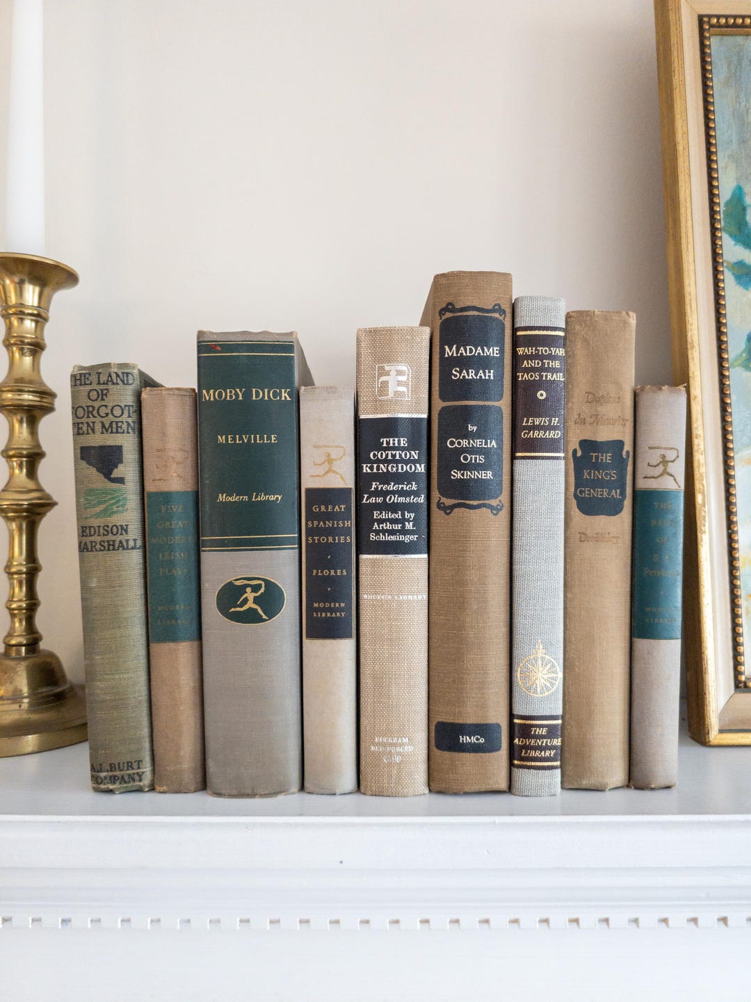 Neutral Vintage Book Bundle set of 9 Home Decor, Bookshelf Decor, Book ...