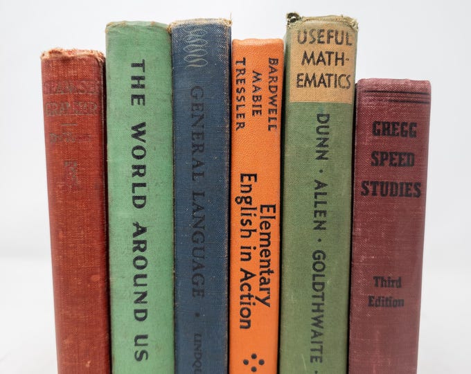 Vintage School Books - Etsy