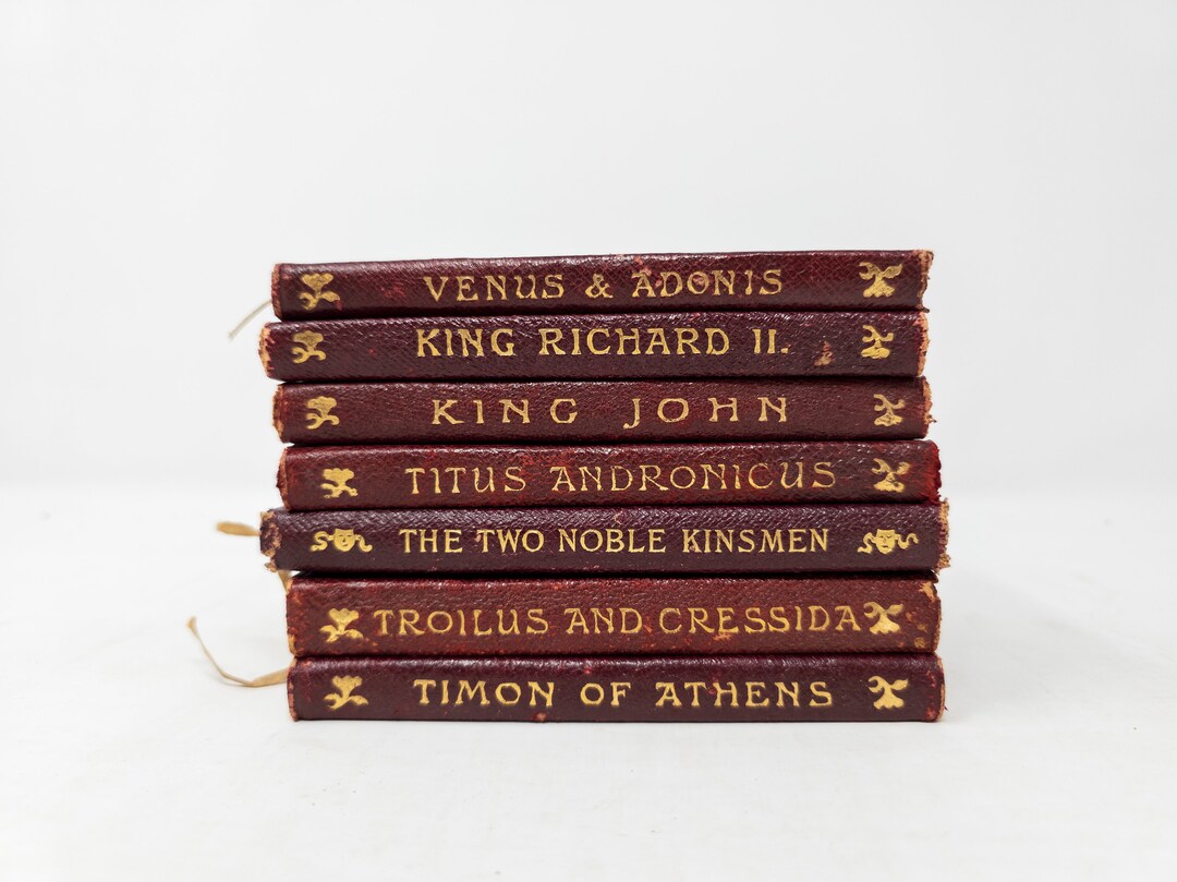 The Temple Shakespeare Set of 7 Red Leather Pocket Shakespeare Books - Etsy