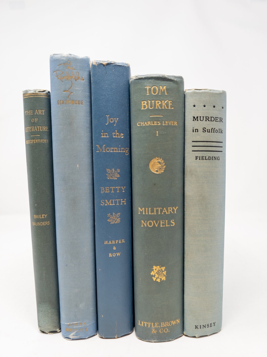 Light Blue Book Bundle set of 5 Book Shelf Decor, Unique Shelf Decor ...