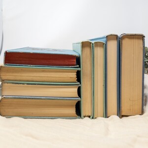 Light Blue Book Bundle set of 8 Book Shelf Decor, Unique Shelf Decor ...
