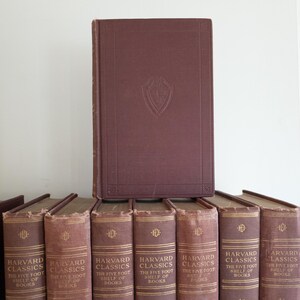 Harvard Classics Vintage Book Set Vintage Red Maroon Books Decorative ...