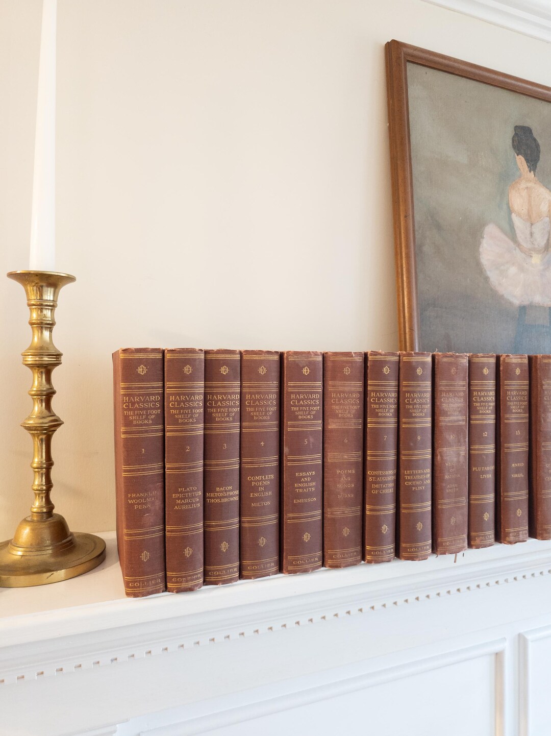 Harvard Classics Vintage Book Set Vintage Red Maroon Books Decorative ...