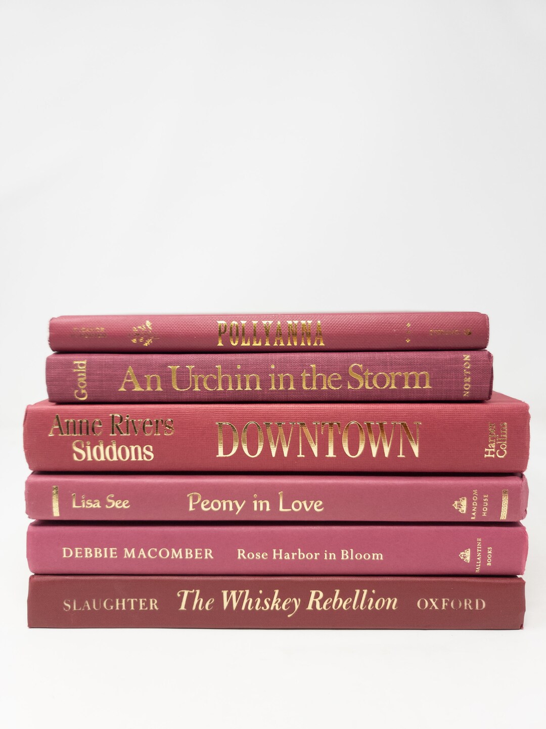 Berry Color Books (set of 6)- Hardcover Books, Home Decor, Bookshelf ...