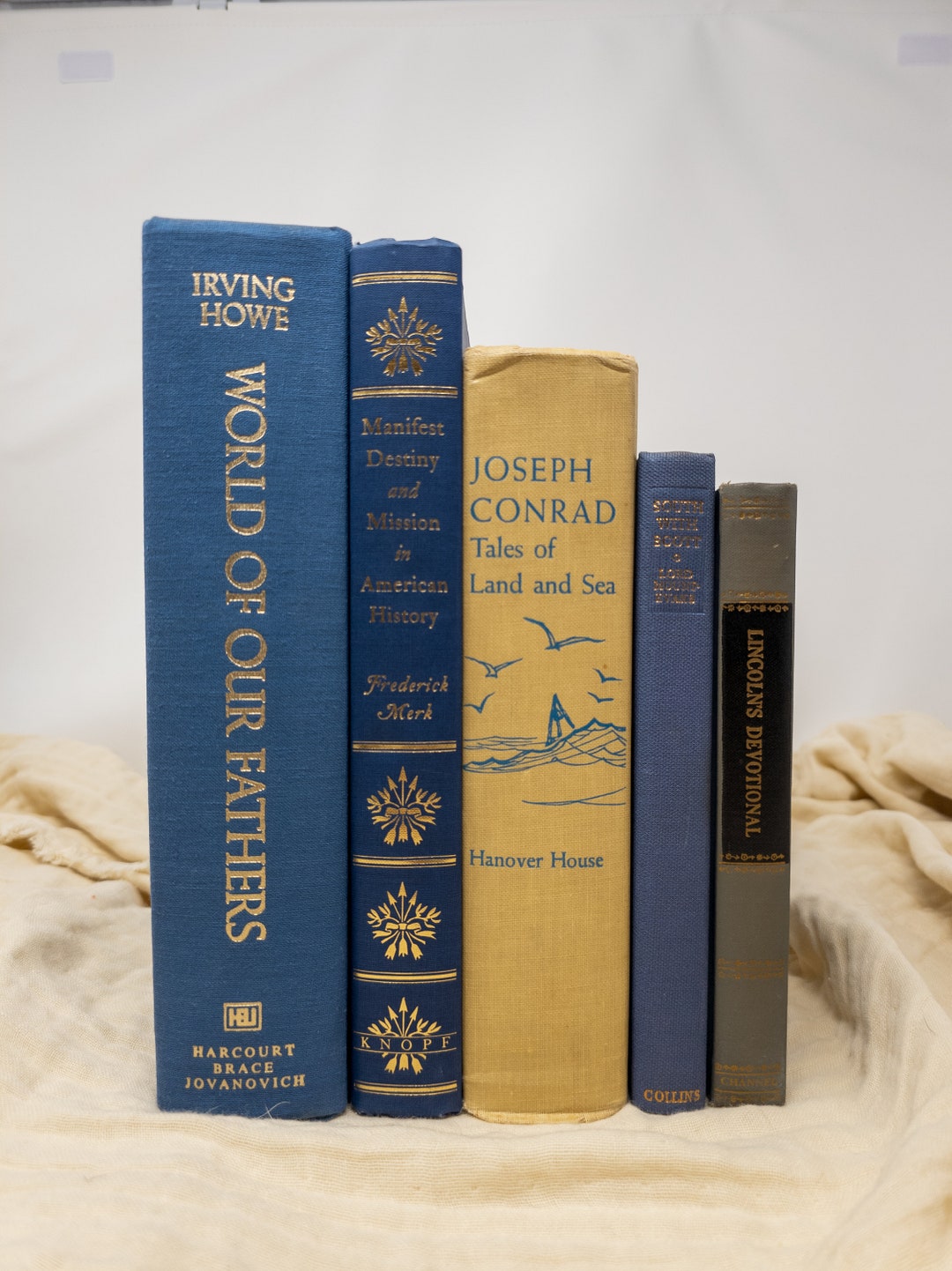 Vintage Blue Hardcover Books set of 5 Vintage Hardcover Books Vintage ...