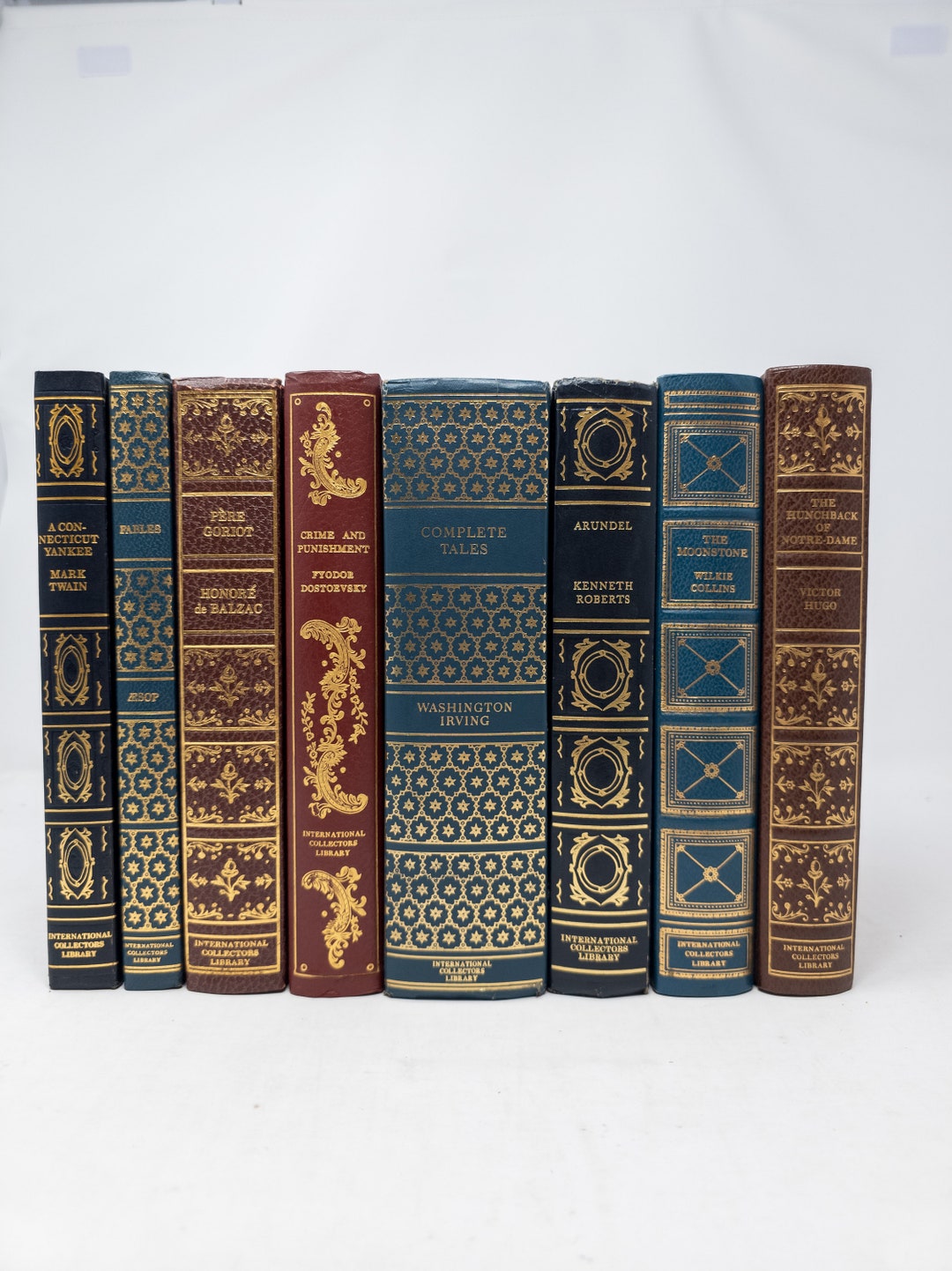 Gilded Gold Vintage Book Bundle set of 8 Book Shelf Decor, Gold Books ...