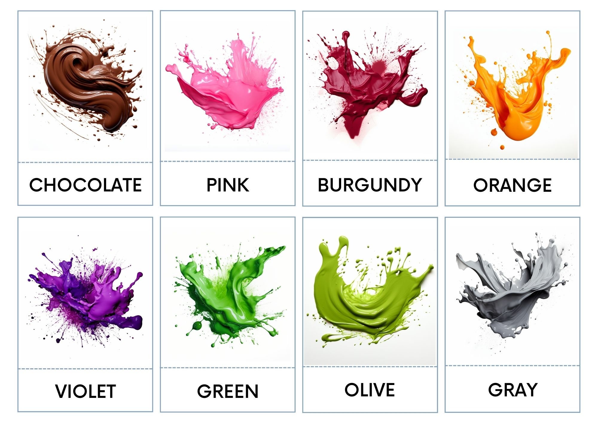 Printable Palette: A Baby's First Color Learning Guide - Etsy