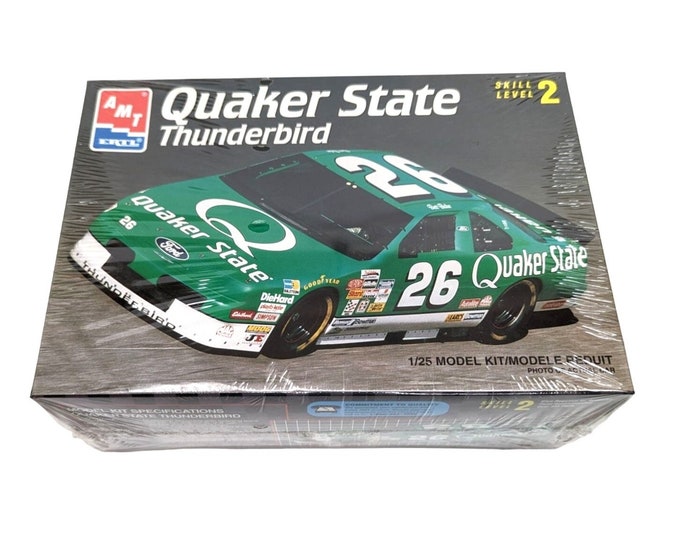 Brett Bodine Quaker State Thunderbird AMT Model Car 1/25 Scale - Etsy