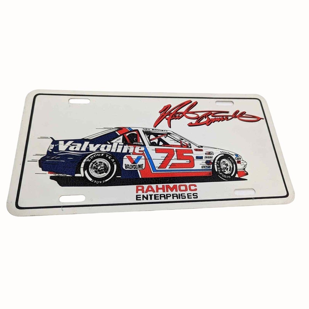 Neil Bonnett Valvoline Vintage NASCAR License Plate - Etsy