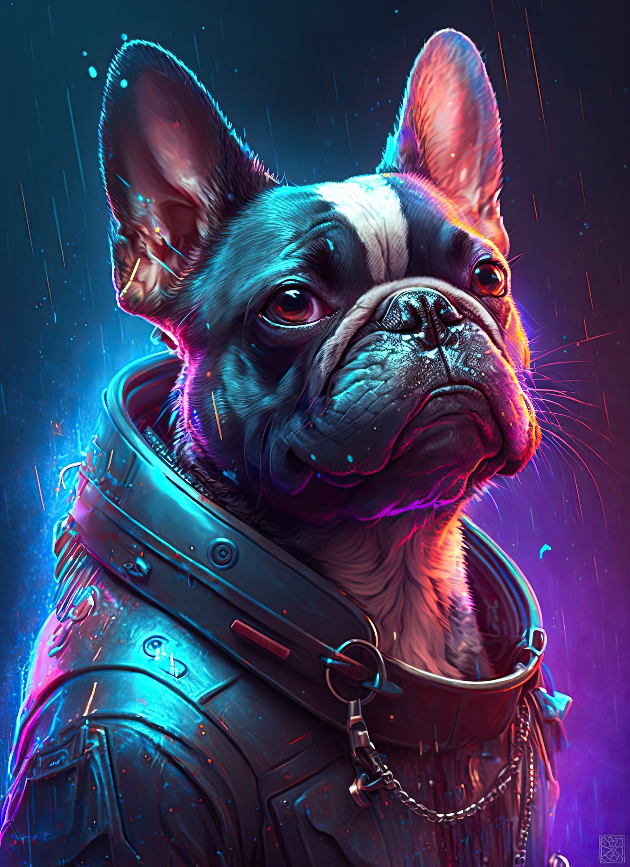Cyberpunk Frenchie Future (french Bulldog) - Etsy