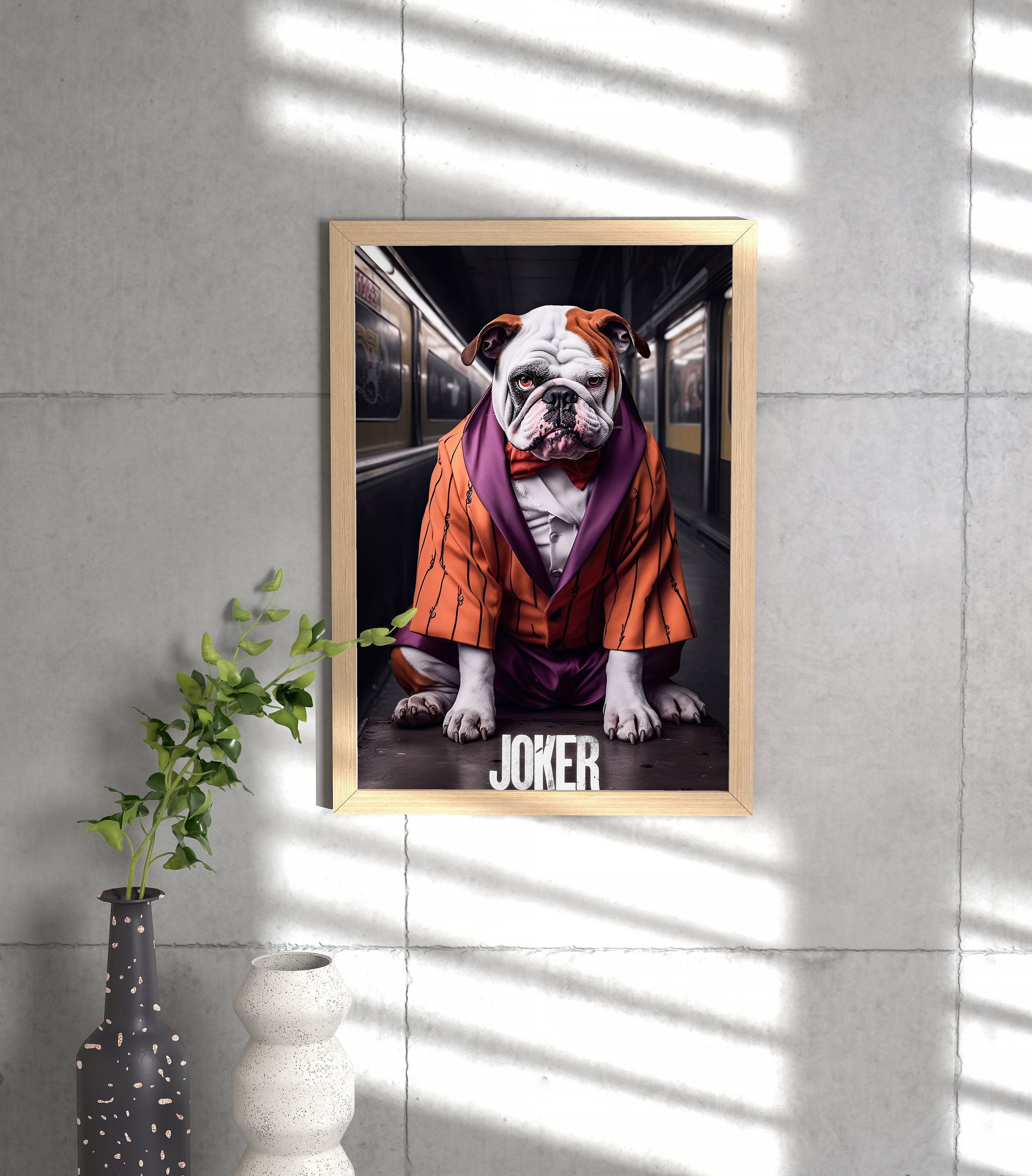 The Joker Bulldog: Digital Download of a British Bulldog in the Joker ...