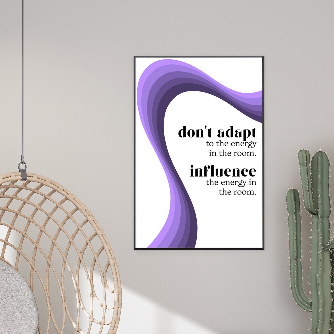 Purple Wavy Motivational Quote Printable Wall Art Digital Download - Etsy