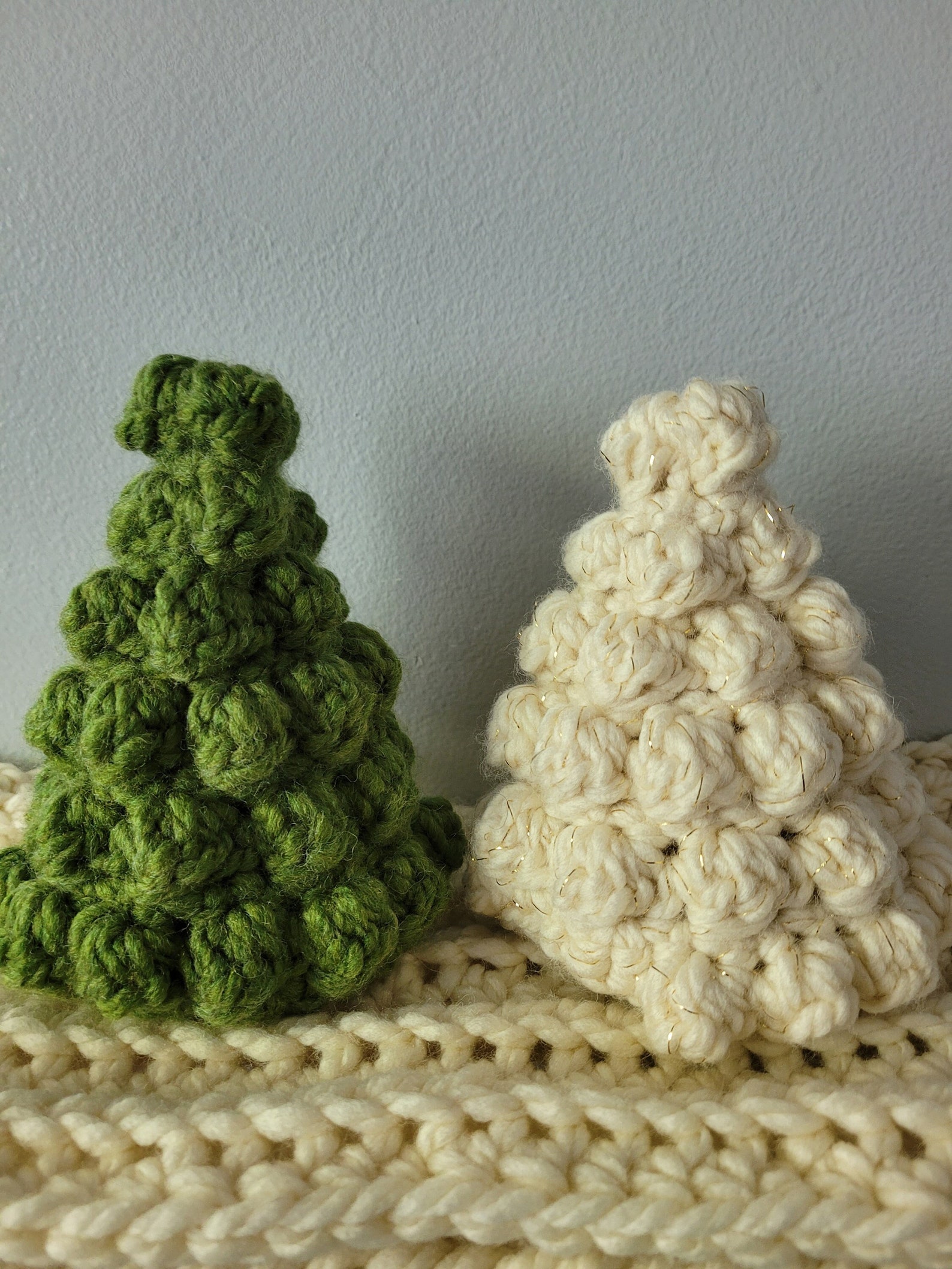 Chunky Textured Christmas Tree Decoration for Holidays, Cozy Winter ...