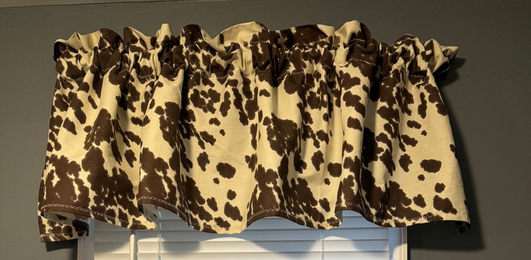 Cow Print Valance - Etsy