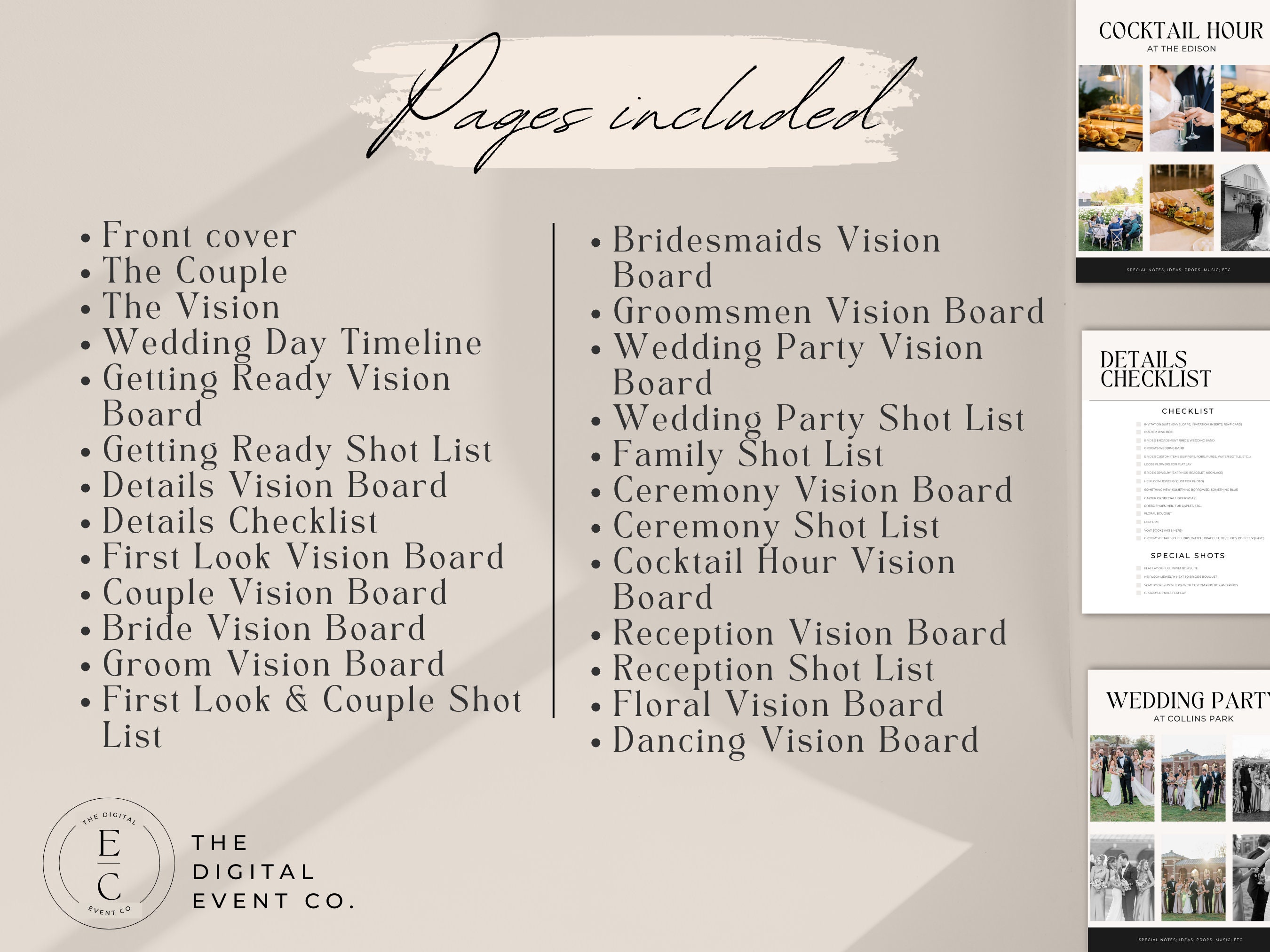 Ultimate Wedding Day Photo, Video and Social Media Shot List Template ...