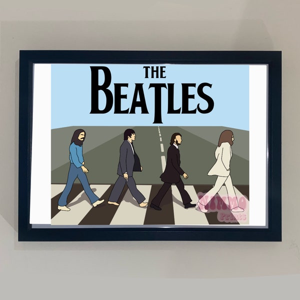 The Beatles Cartoon Abbey Road - Etsy