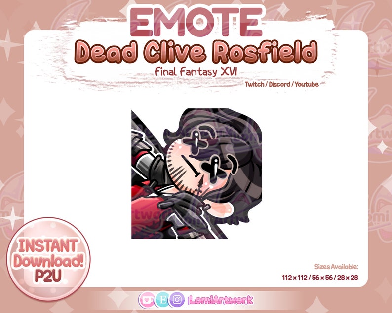 CLIVE ROSFIELD Dead Emote - Final Fantasy 16 / XVI - P2u/ready to Use ...